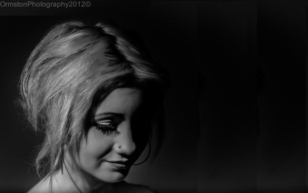 Black and white low key portrait: http://www.flickr.com/photos ...