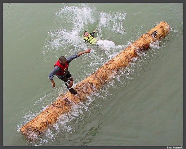 Alaska: log rolling: Log rolling is a very popular competition in spite ...
