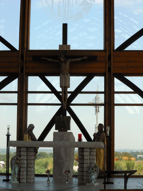 Holy Family Shrine: The Holy Family Shrine in Gretna, NE. sits high on ...