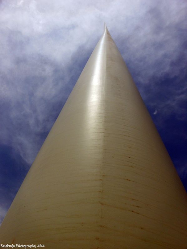 Wind Turbine Blade as Art: On I-80 in western Iowa is the Adair rest ...