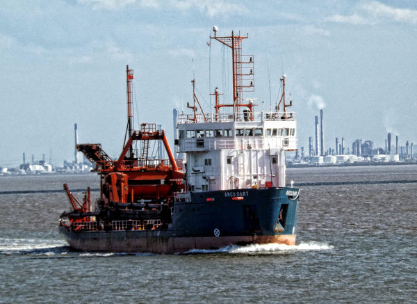 Arco Dart on the River Mersey: One of the Mersey Dredgers...