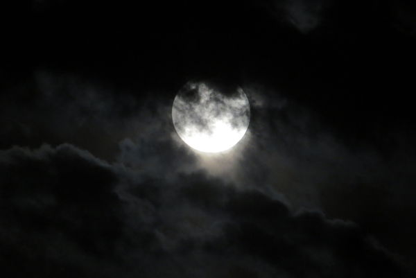 Spooky Cloud Covered Moon: The moon was beautiful the other night, but ...