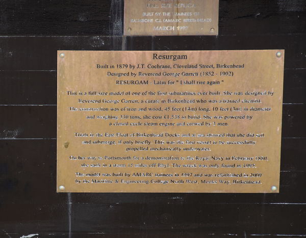 The first Resurgam: The first Resurgam, built in 1878, was a 14 ft (5 m ...