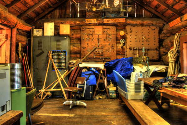 Cabin interior: While at Scout Camp I set up the tripod for this HDR ...