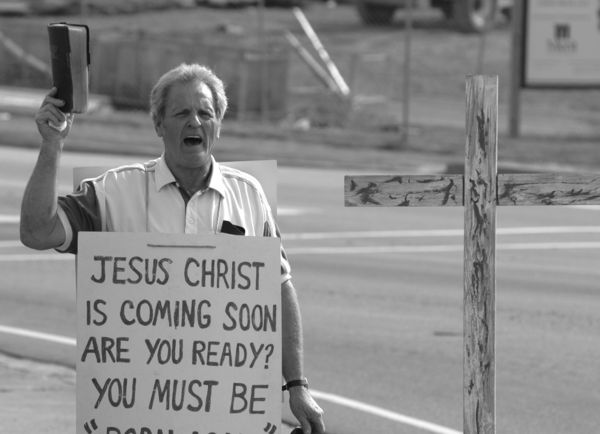 Street preacher: Somewhere in SC...