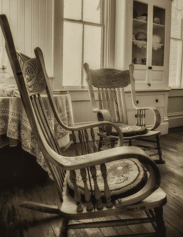 Empty Chairs--two examples: Wandering around in a museum on the coast ...
