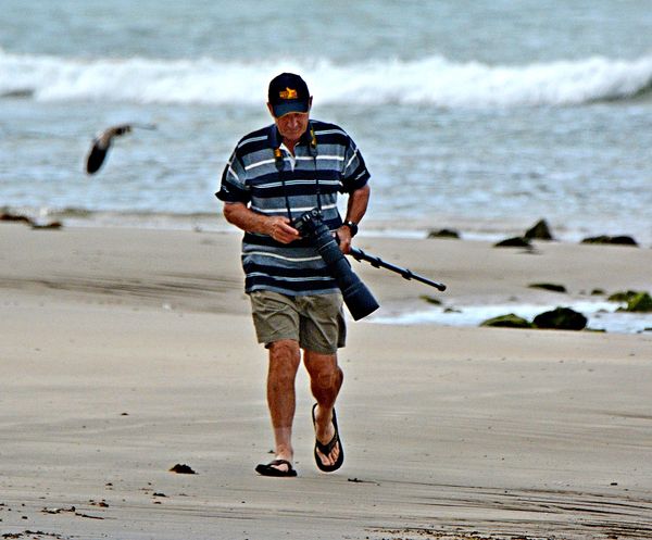Crazy man with bazooka : D7100/Tamron 150-600mm. It was low tide & a ...