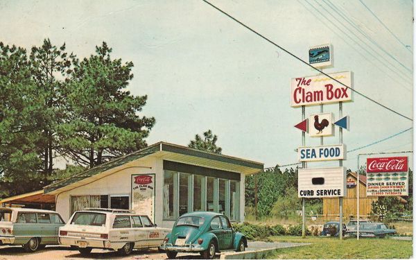 The Clam Box, 1965. between Aberdeen and Southern Pines, NC, Jukebox ...