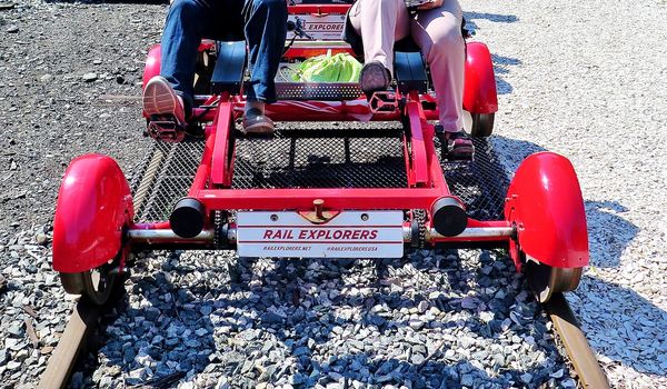 Rail riding: Rail Explorers (originating in Australia) provides peddle ...