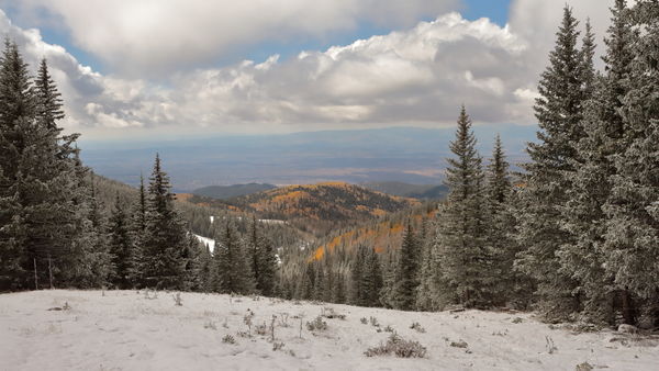 Fall Meets Winter: Fall Meets Winter, Aspen Peak, Shot from the top of ...