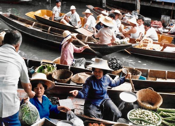 From the Archives, A Floating Market about 15 miles outside Bangkok ...