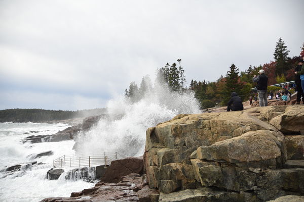 Acadia National Park: Storm moving up the East coast has Thunder Hole ...