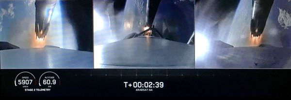 The Falcon Heavy Mission Booster Separation and Return from TV: The ...