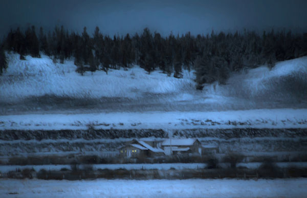 Moonlight On Snow: This shot was actually taken at about 9:30 in the ...