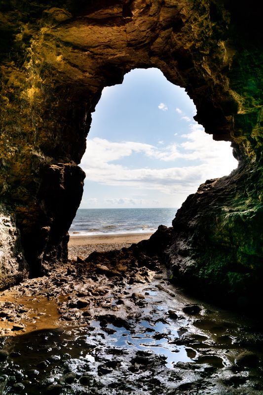 Caves: Inside the caves in Seaham UK...