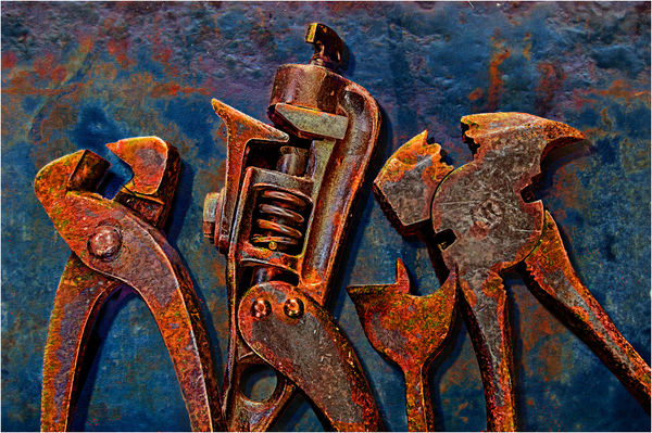 Odd Tools Closeup Composition: Not sure what these old tools were. But ...