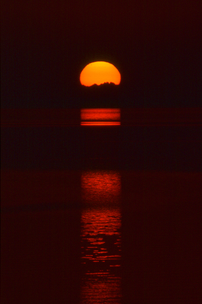 Alaska Extreme Sunset #1: A few years back, smoke from wild fires ...