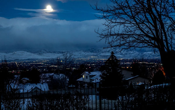 Stormy Moonset and Sunset From Our Kitchen Window: Been enjoying some ...
