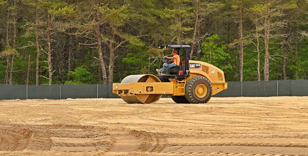 The earthquake machine.. working behind my house. This vibrating roller ...
