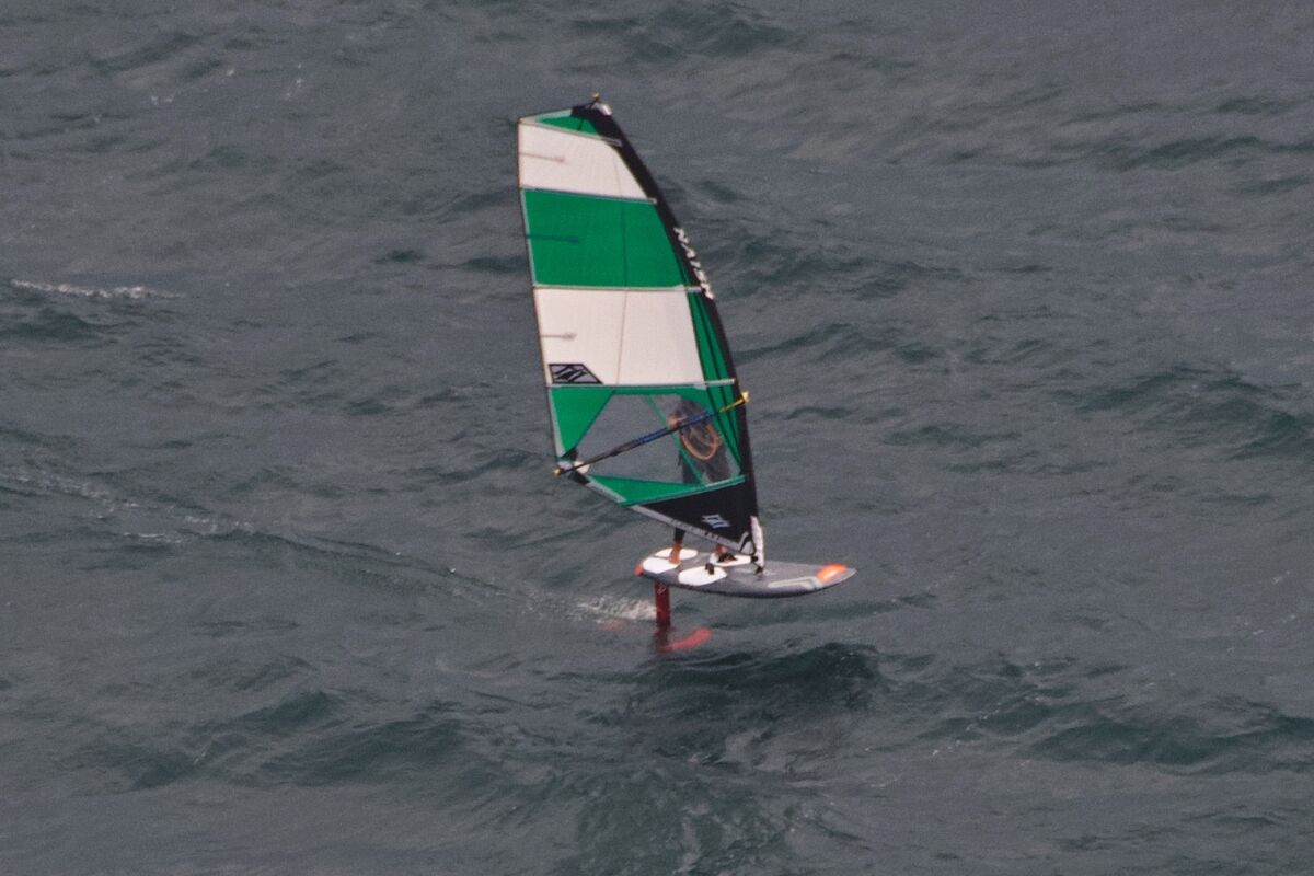 Wind surfer Shot from distance Lake Grarda: D500, iso 400, 1/800s ...