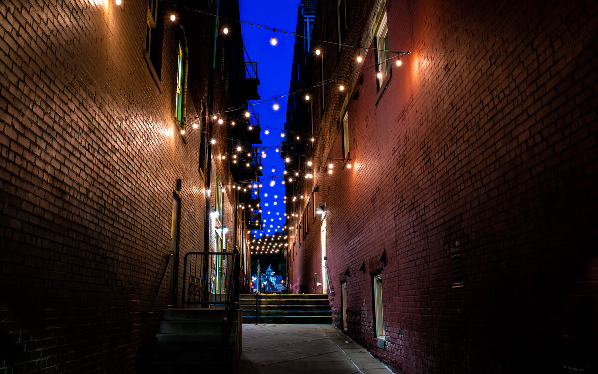 Just Down the Alley: Shortcut to Main Street.