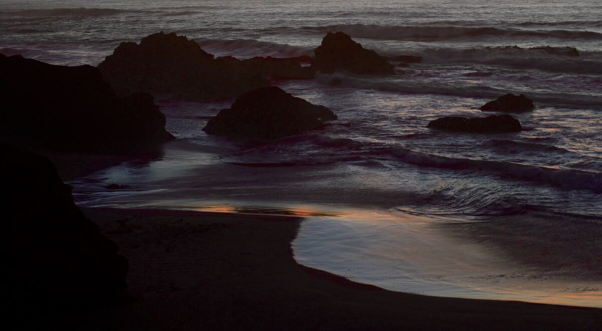 Rainbow Shores: Mendocino Fort Bragg , at Fort Bragg Beach post sunset ...