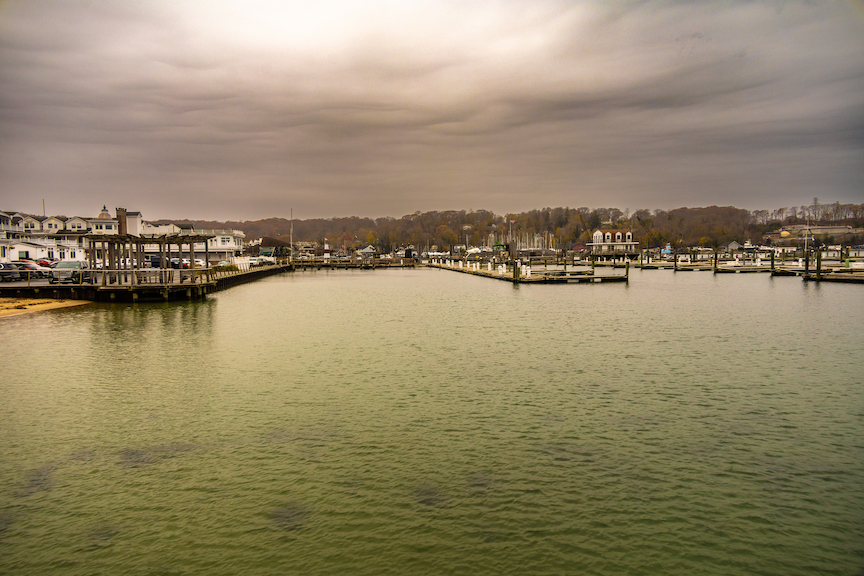 Port Jefferson Harbor: Port Jefferson Harbor on a rainy afternoon and ...