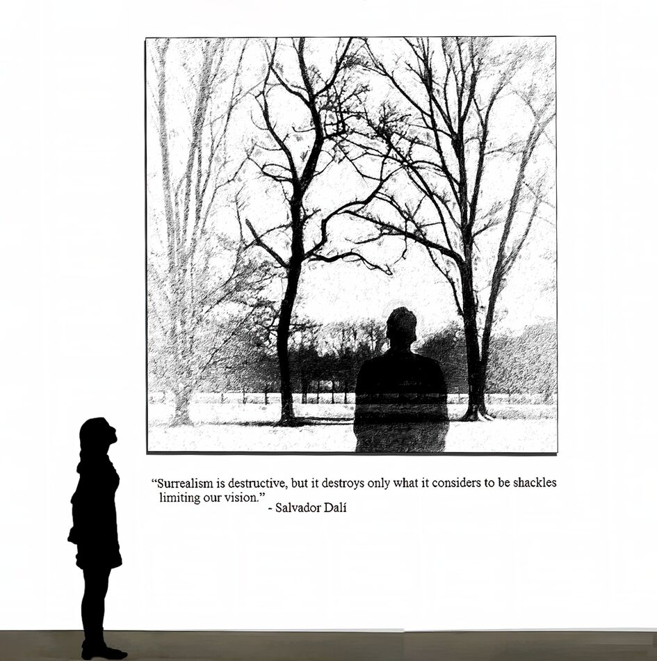 Shadow People Exhibit: 3 image composite with text added. Initially, I ...