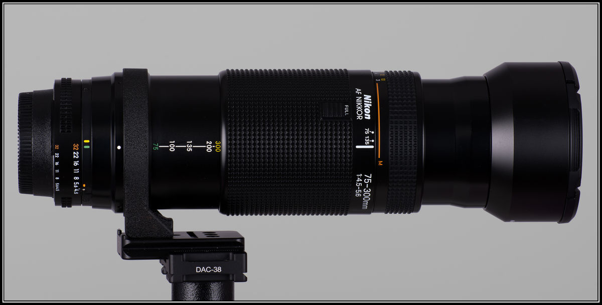 SOLD: AF 75-300mm f/4.5-5.6 Nikkor & Swiss Arca Tripod Plate; HN-24 ...