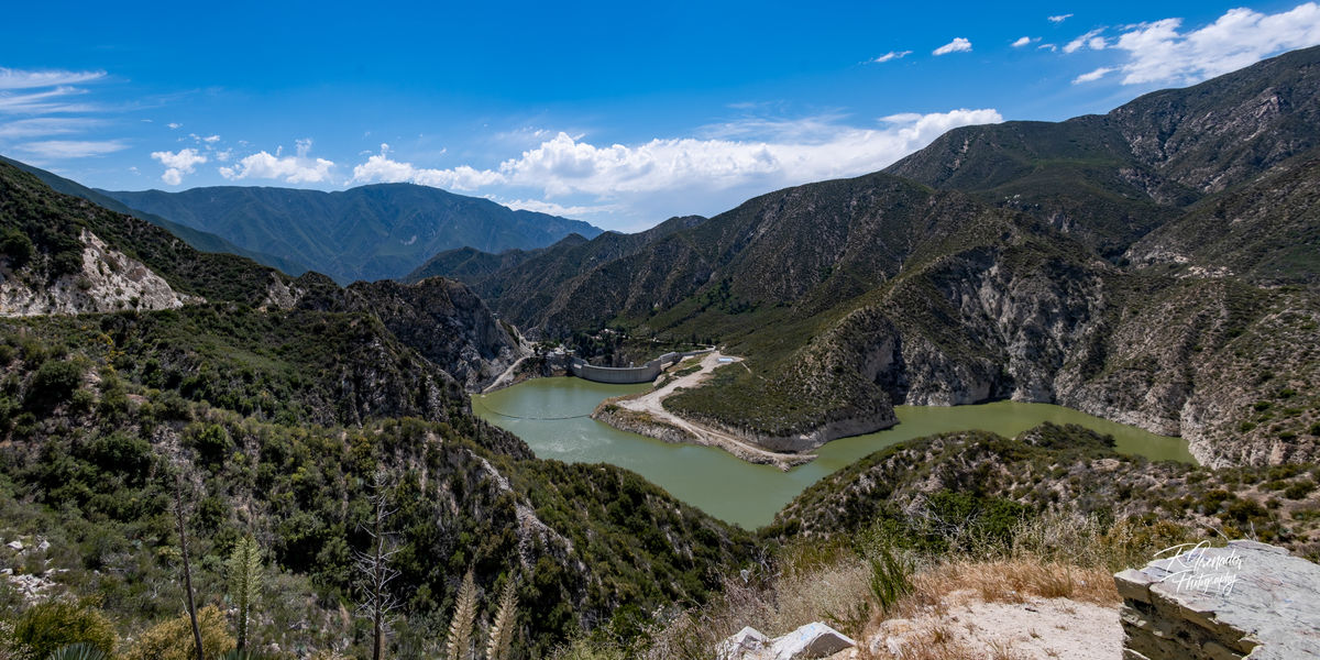 Big Tujunga Dam Sunland, California: 8 image vertical pano shot with ...