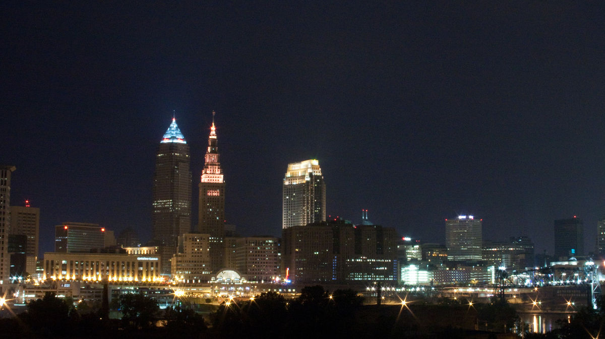 Pano: Cleveland at night...