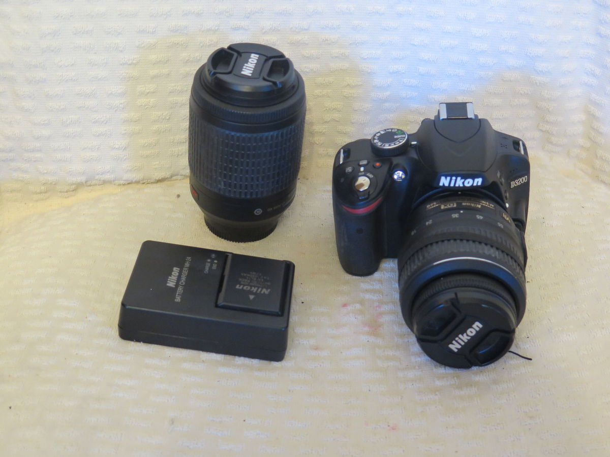 Nikon D3200 Digital Camera Bundle With 2 Lenses, Charger And USB: in ...