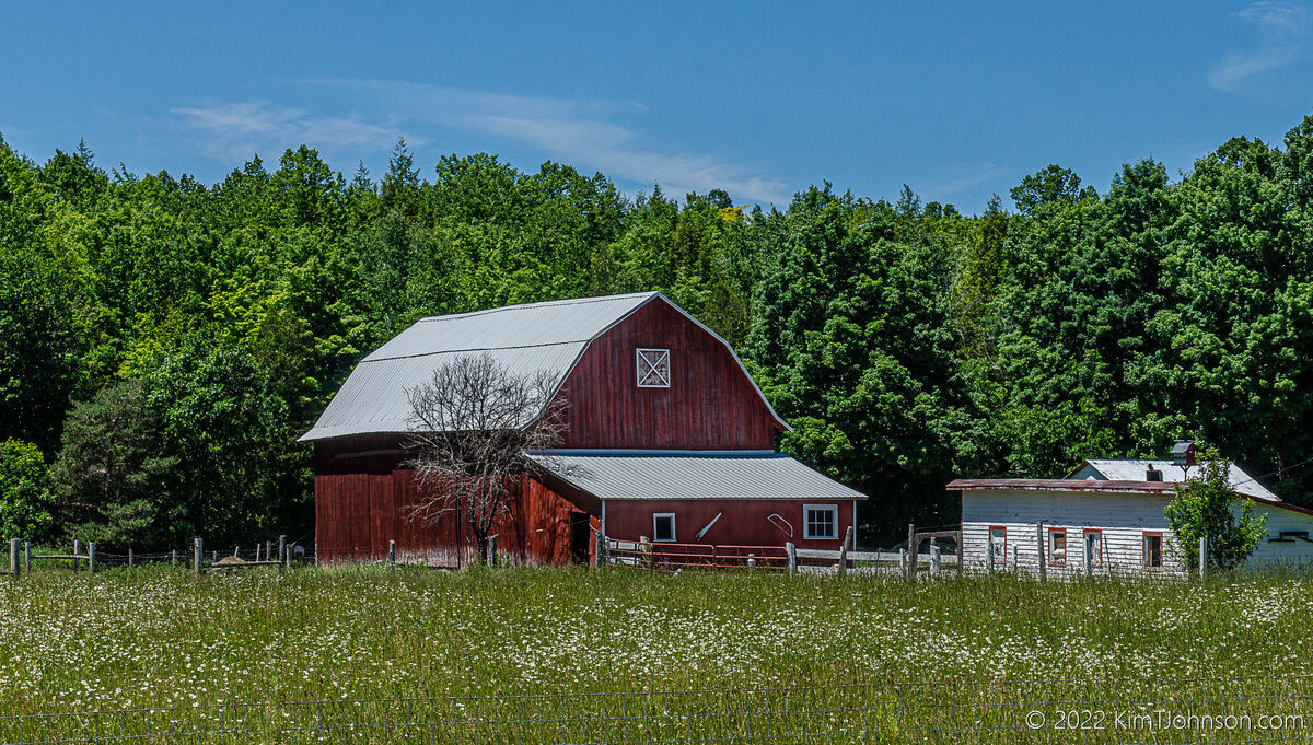 Red Barn: Red Barn in Alpena County, Michigan...