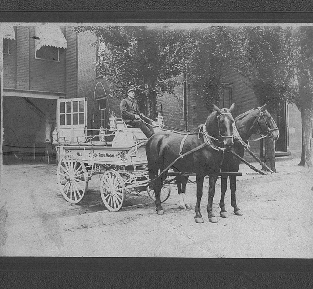 Police Wagon #1: I used a vintage photo from my wife's genology files ...
