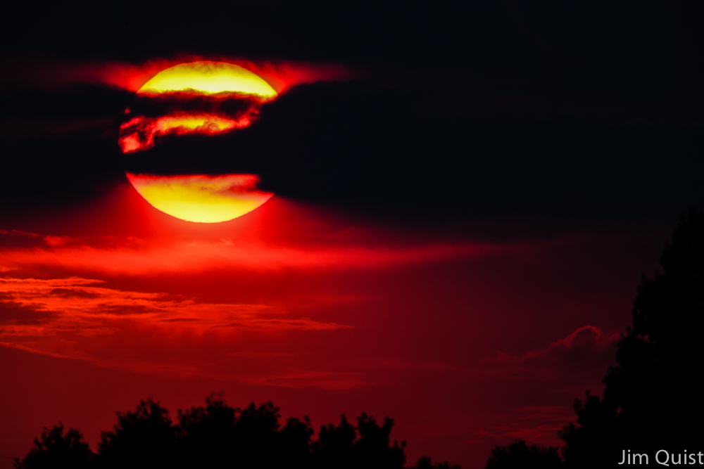 Sunset: Sunsets around here are pretty boring. But I like this one.