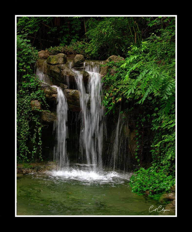 Waterfall: A Calming Waterfall in the Woods.