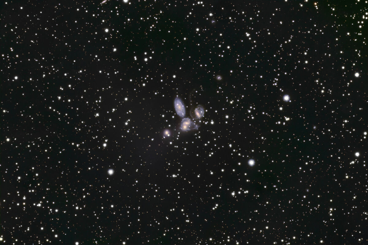 First Pass at Stephans Quintet: I took a bunch of shots of Stephans ...