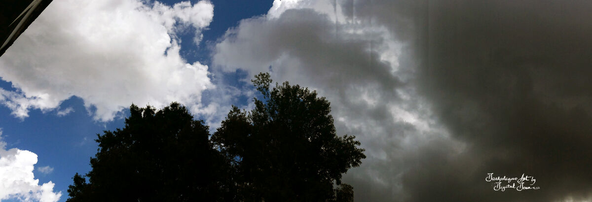 The clouds tell a story . . : . . . . of stuff to come. North to South ...