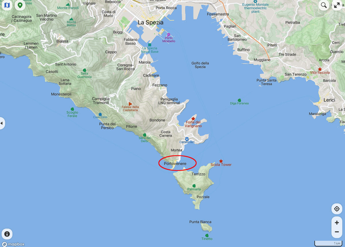 Italy: Cinque Terra - The Road To Porto Venere: We continued the scenic ...