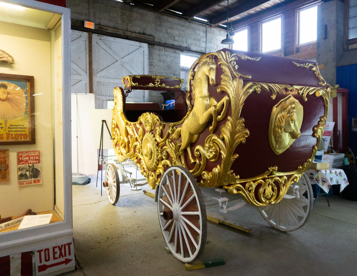 Exhibits in the Circus Barn: Headquarters for this year's Indiana Barn ...