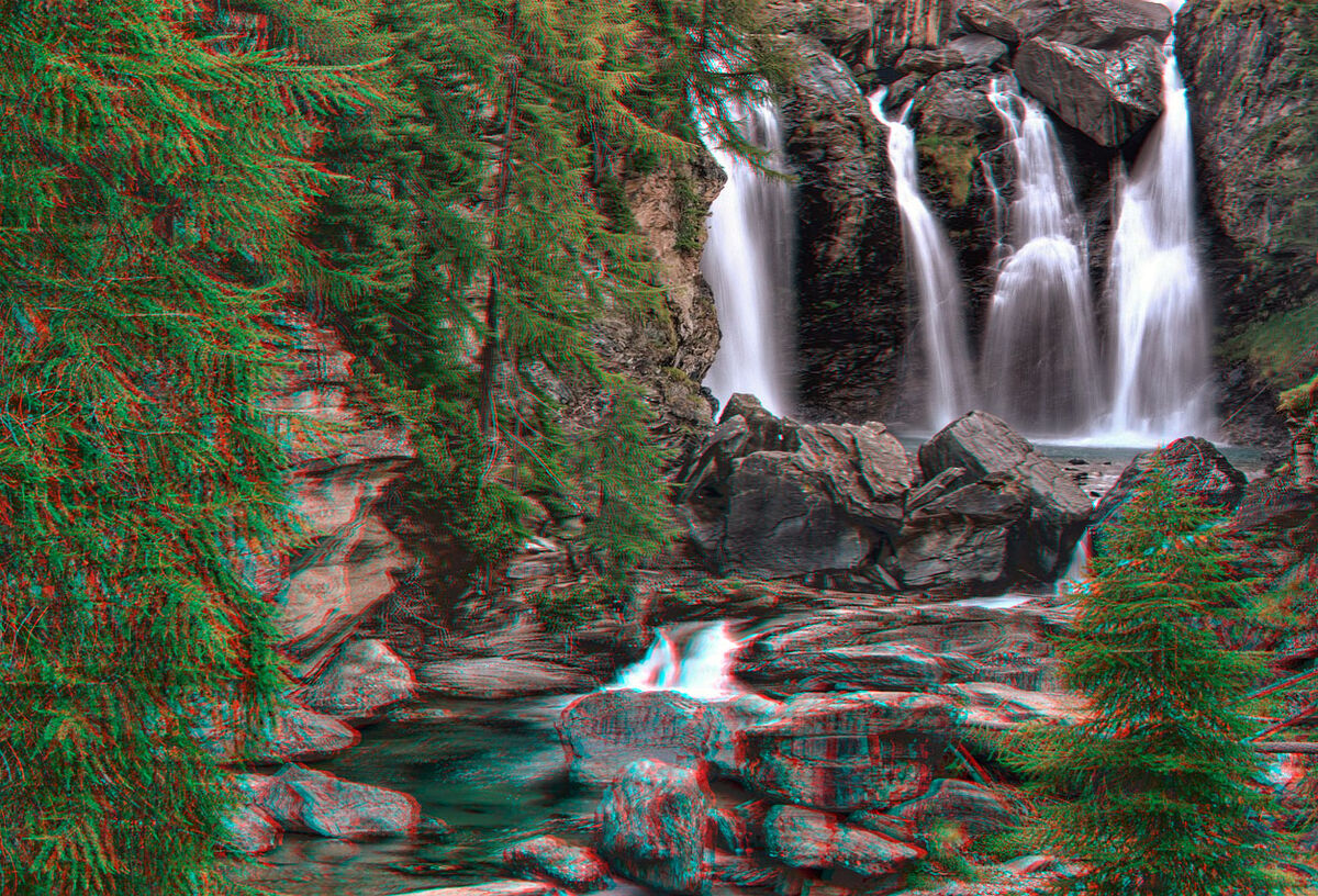 3D - Four Waterfalls scenic: 3D conversion by SoHillGuy. Photo Credit ...