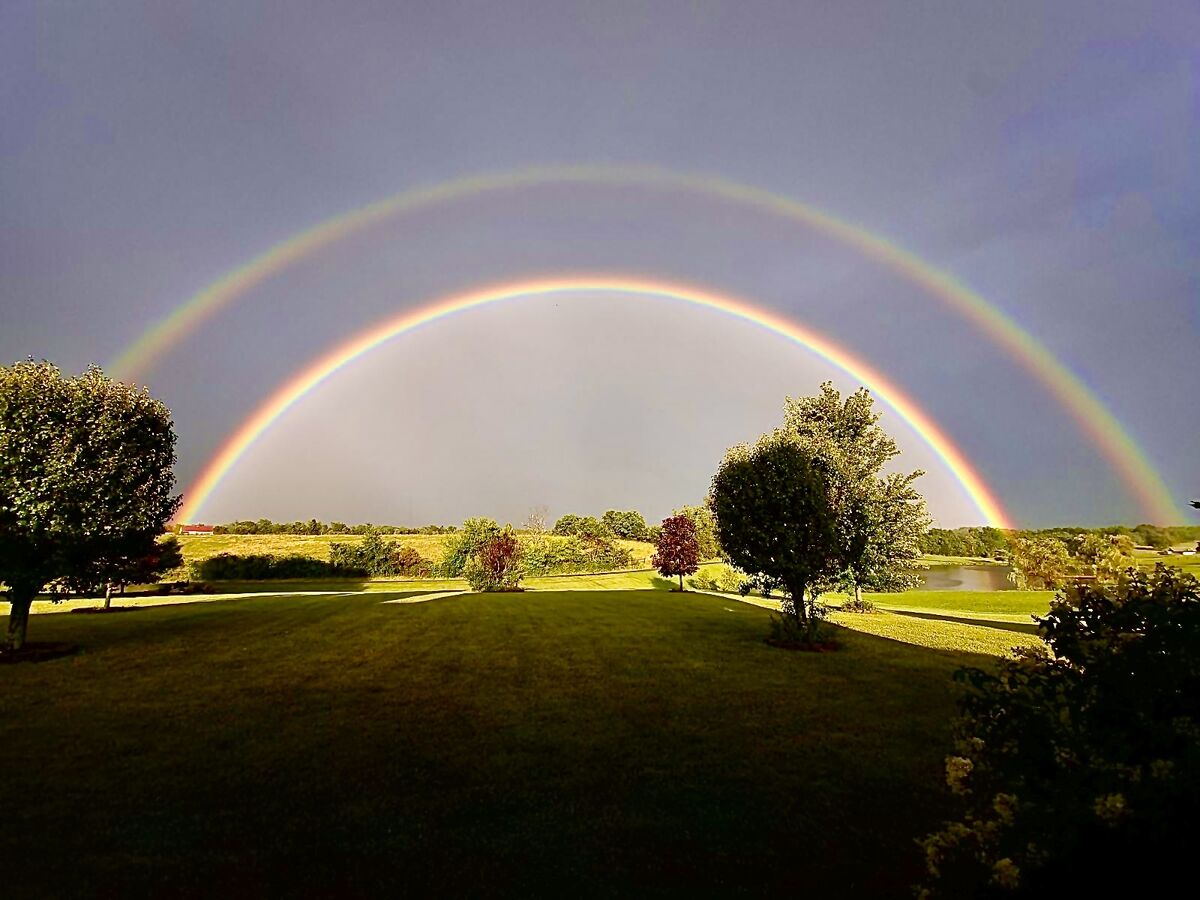 My First Post - Double Rainbow in our front Yard: A beautiful Rainbow ...