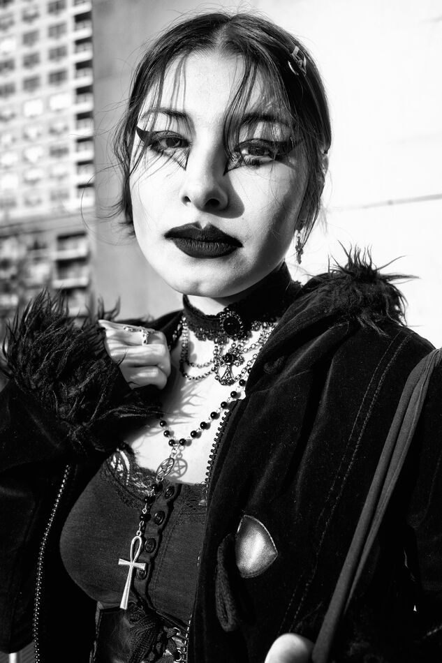 Goth Girl Portrait: Goth girl poses for her photo...