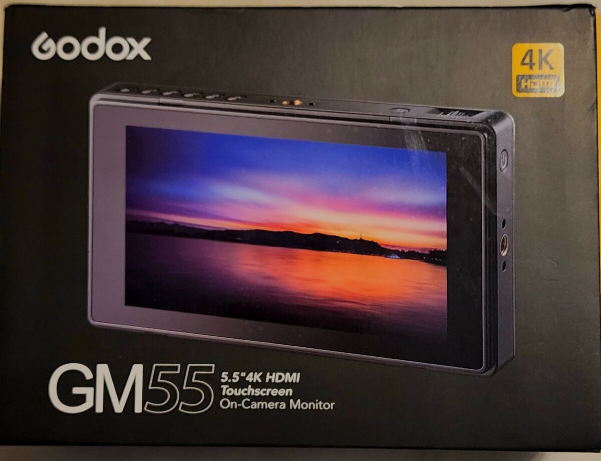 Camera attached monitor: Godox GM55 5.5 in. Monitor. I have two and ...