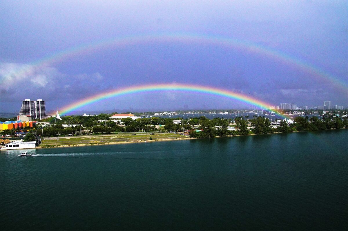 Double Rainbow: While sitting on the balcony of a Royal Caribbean ...