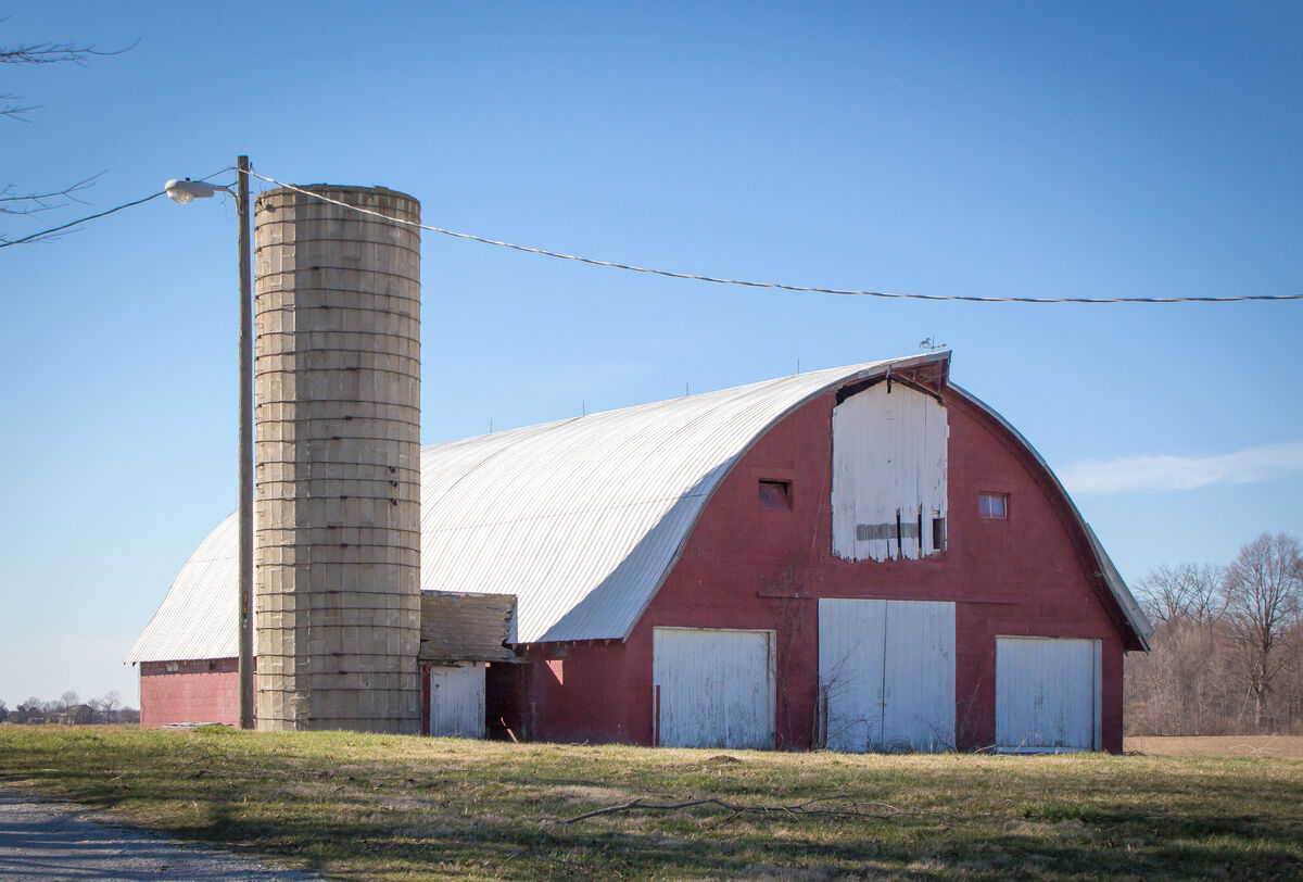 Concrete Block Construction: This barn is unique, to me at least, in ...