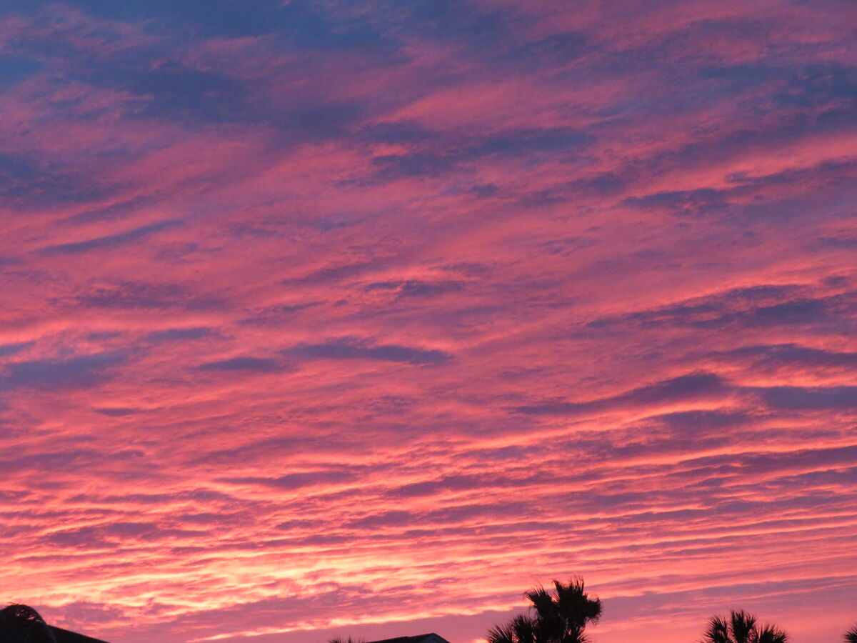 Sunset: From our front porch.The first is the original picture except ...