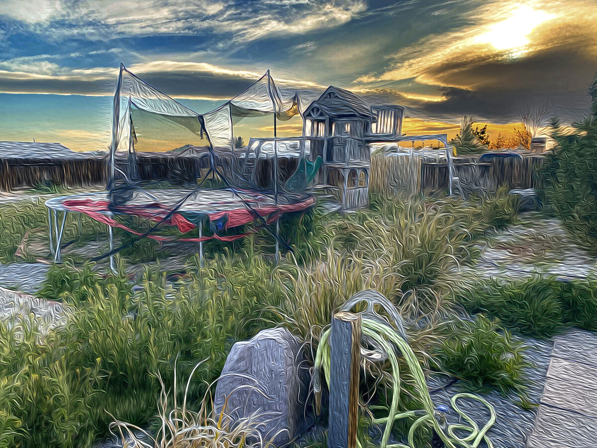 Angler's Cool Digi-Art: I thought I'd post my son's backyard in an ...