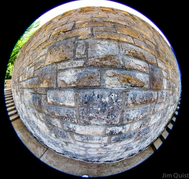 A rectangular wall photographed to look like it is round: Every once in ...