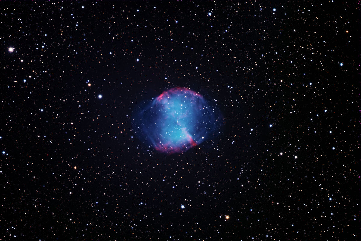 M27 the Dumbbell Nebula in different light: M27 is a planetary nebula ...